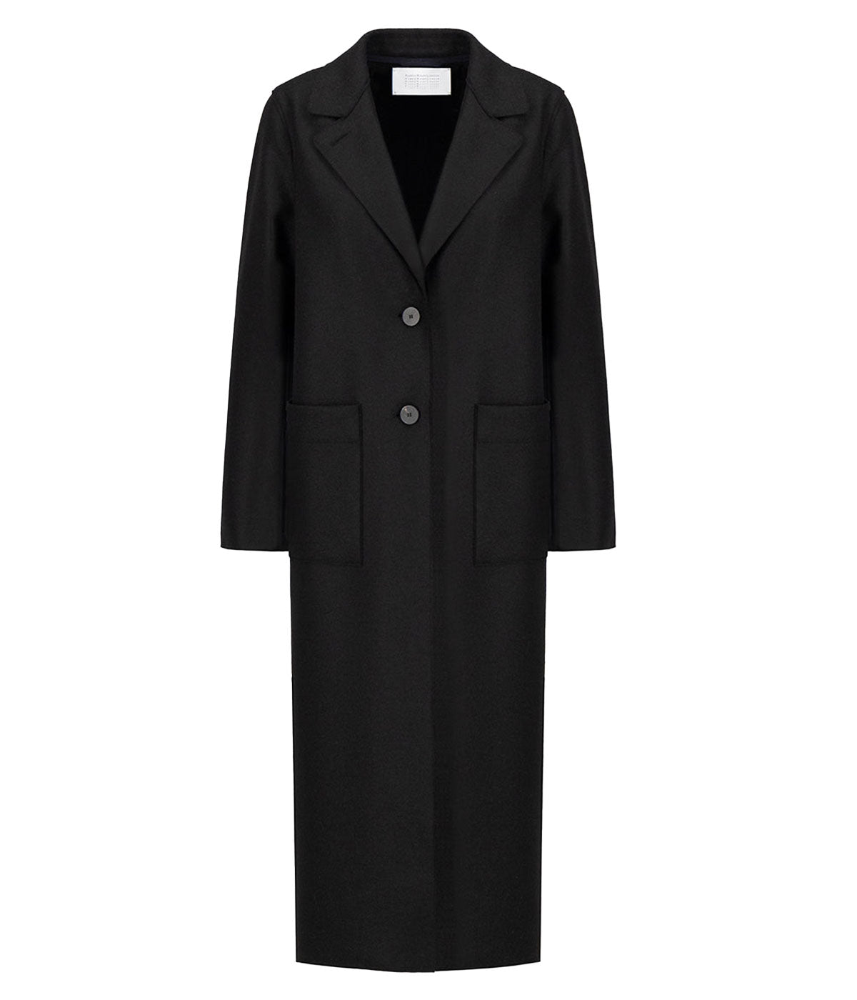 Light Pressed Wool Coat in BLACK